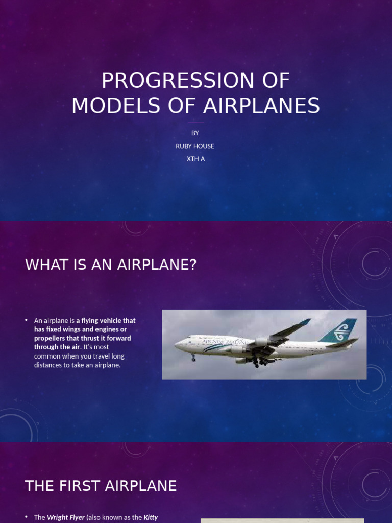 Progression of Models of Airplanes XTH A | PDF | Wright Flyer | Airplane
