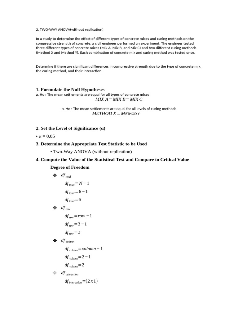 Two-Way ANOVA on Concrete Strength | PDF