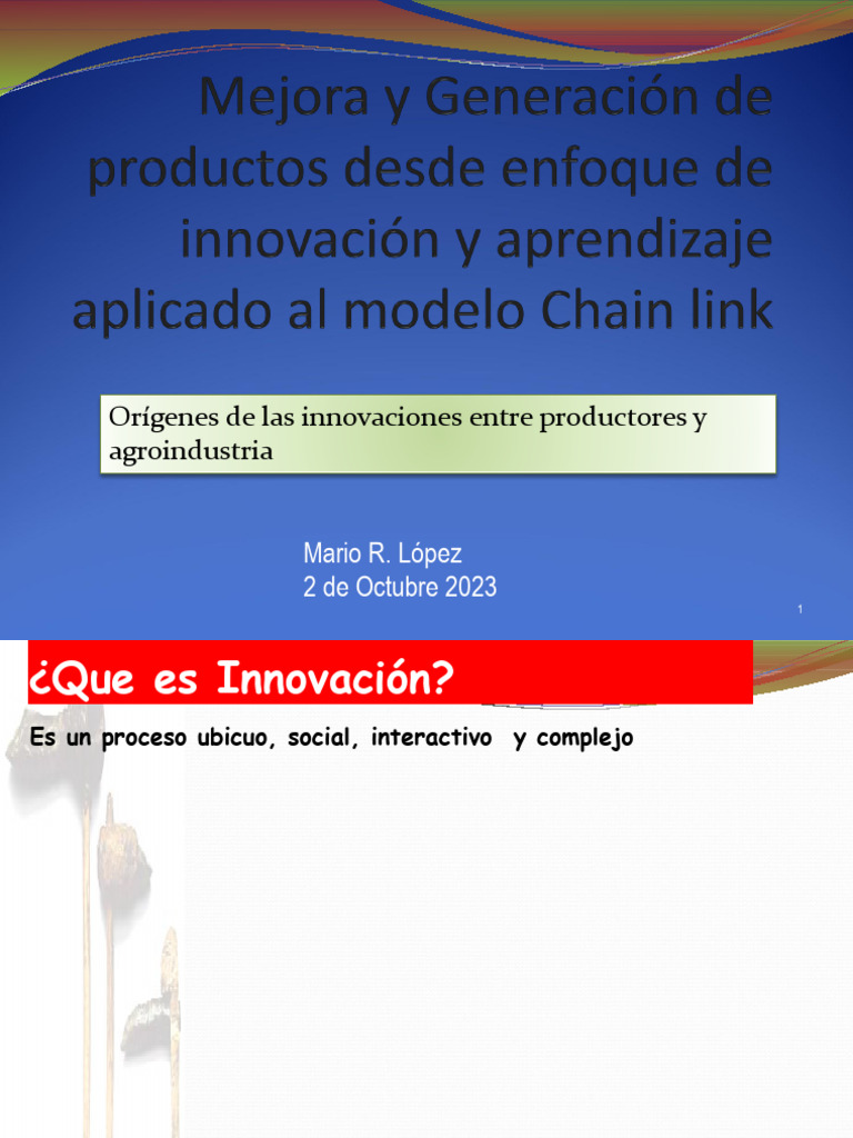 Conferencia Innova-Producto MarioLopez | PDF | Innovación | Arroz