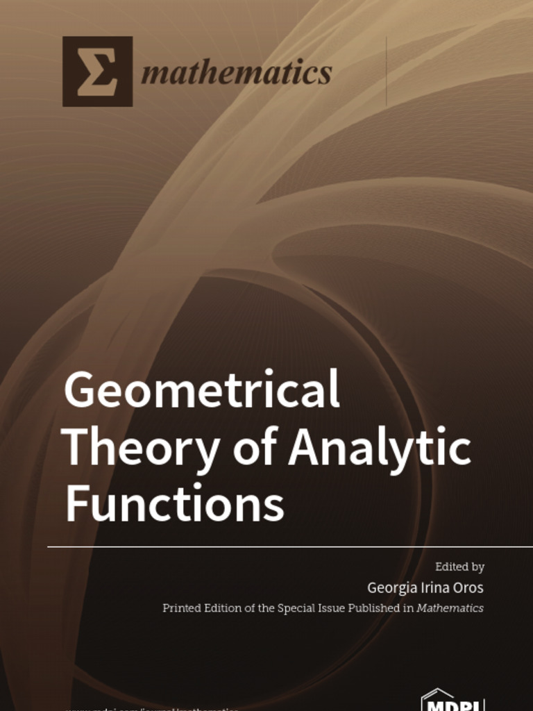 Geometrical Theory of Analytic Functions | PDF | Complex Analysis | Functions And Mappings