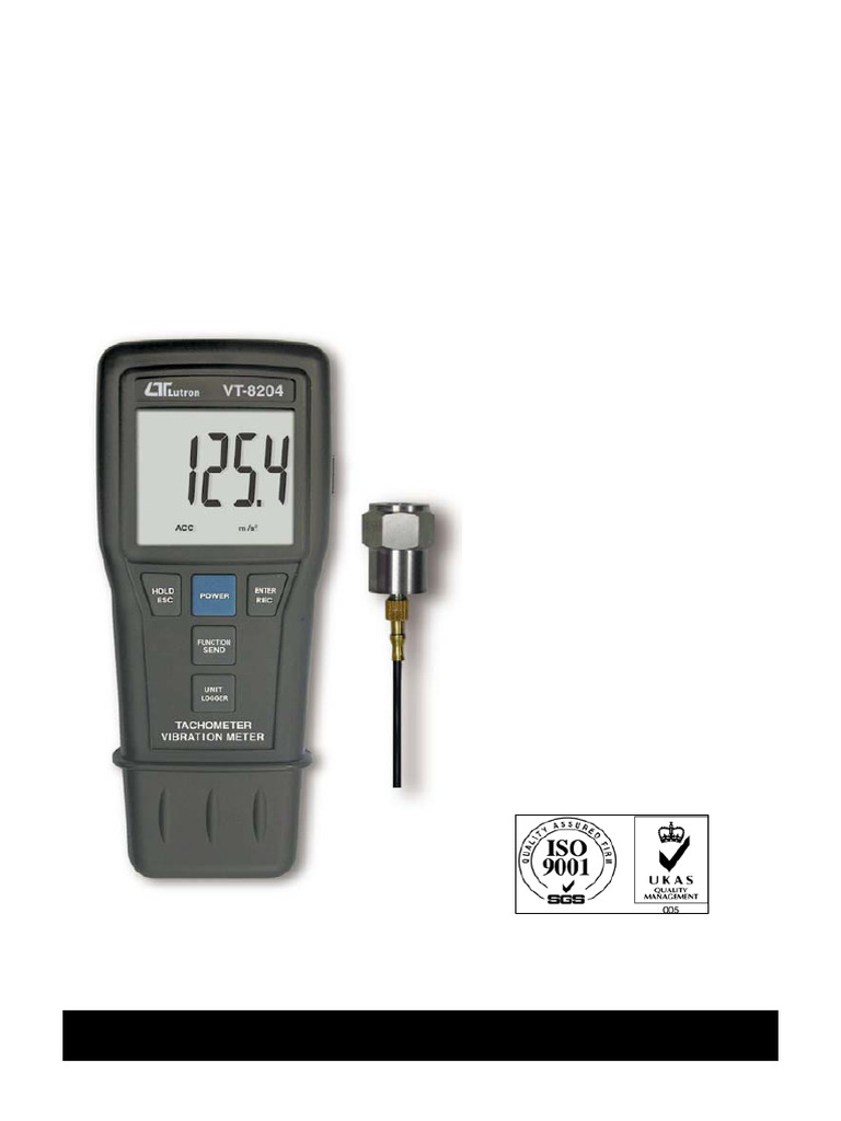 VT8204 - Vibration Tachometer Manual | PDF | Electrical Connector ...