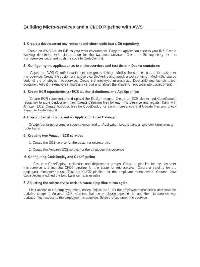 Microservice CICDPipeline | PDF