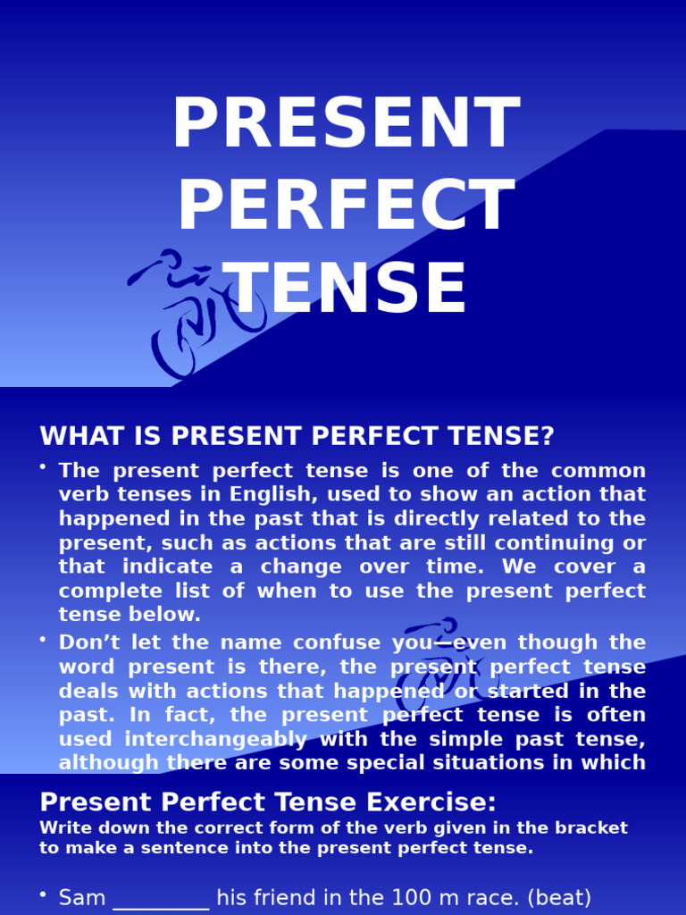 Present Perfect Tense - Teacher | PDF