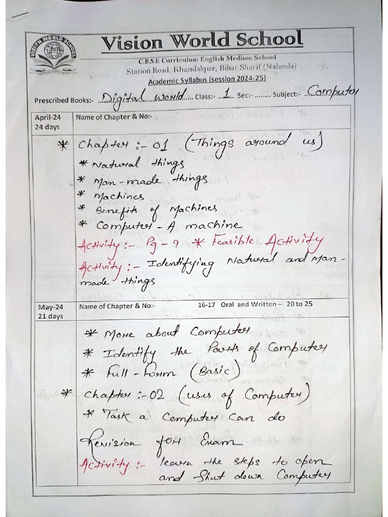 Computer Class_1 | PDF