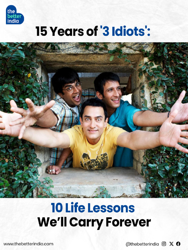 15 Years of '3 Idiots' - 10 Life Lessons | PDF