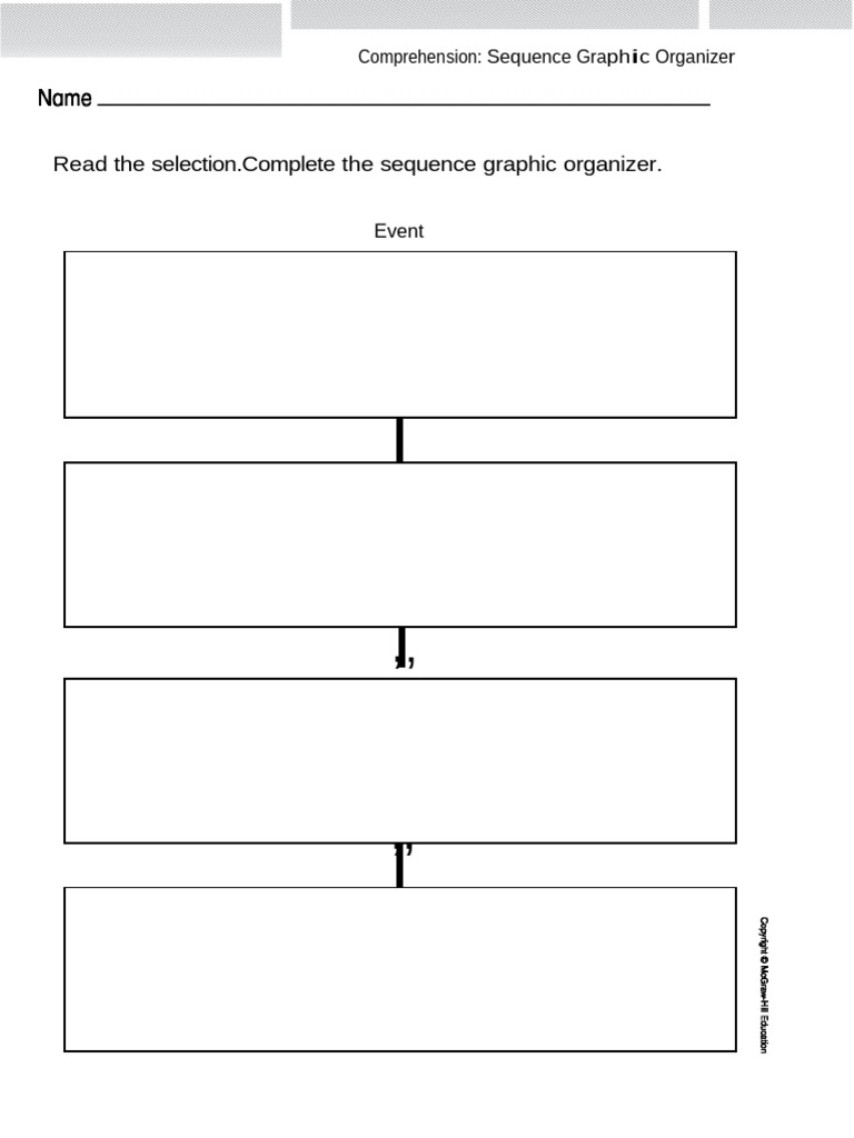 Sequence Graphic Organizer for Comprehension | PDF