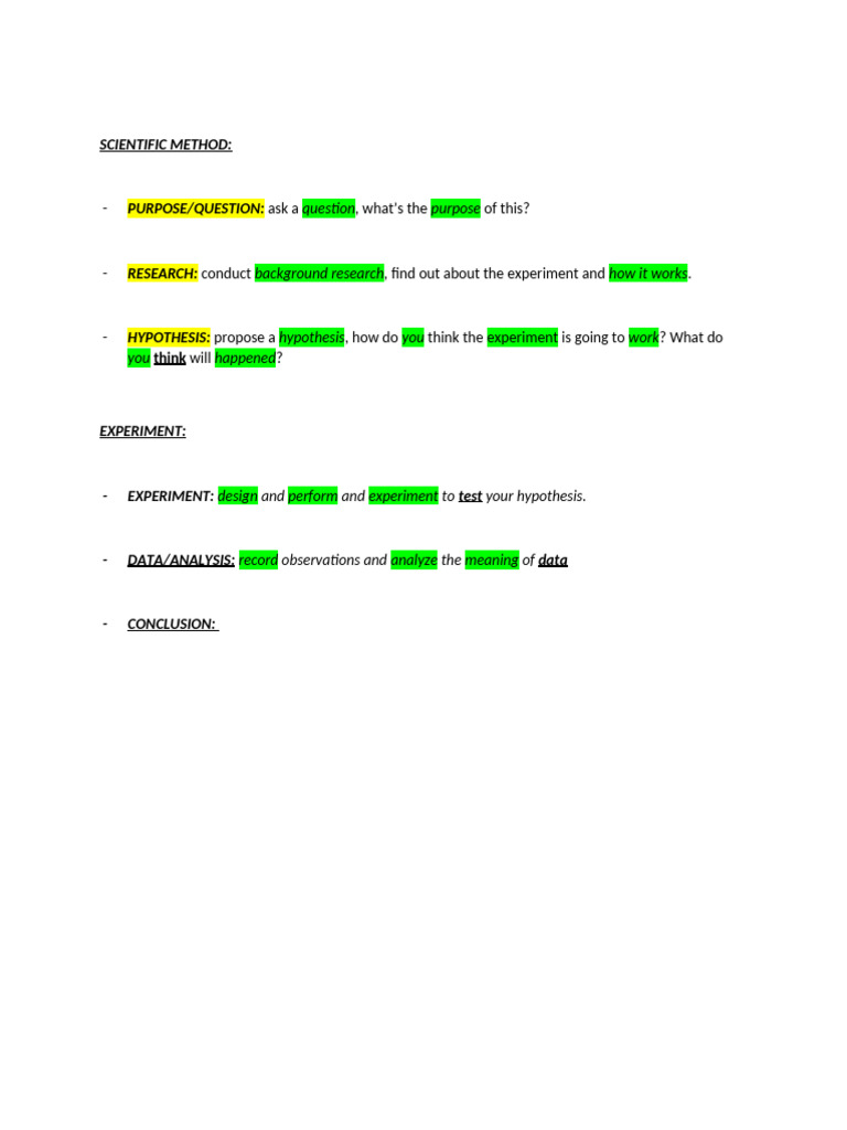 Understanding the Scientific Method | PDF