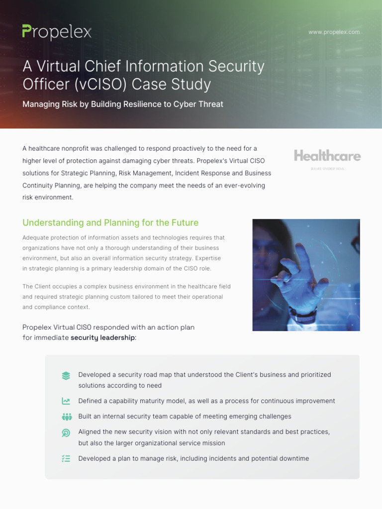 A Virtual Chief Information Security Officer vCISO Case Study | PDF | Computer Security | Security