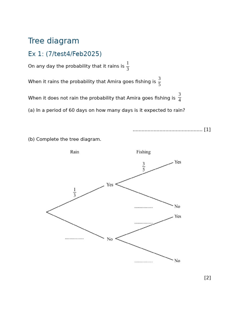 Probability Tree and Venn Diagrams | PDF