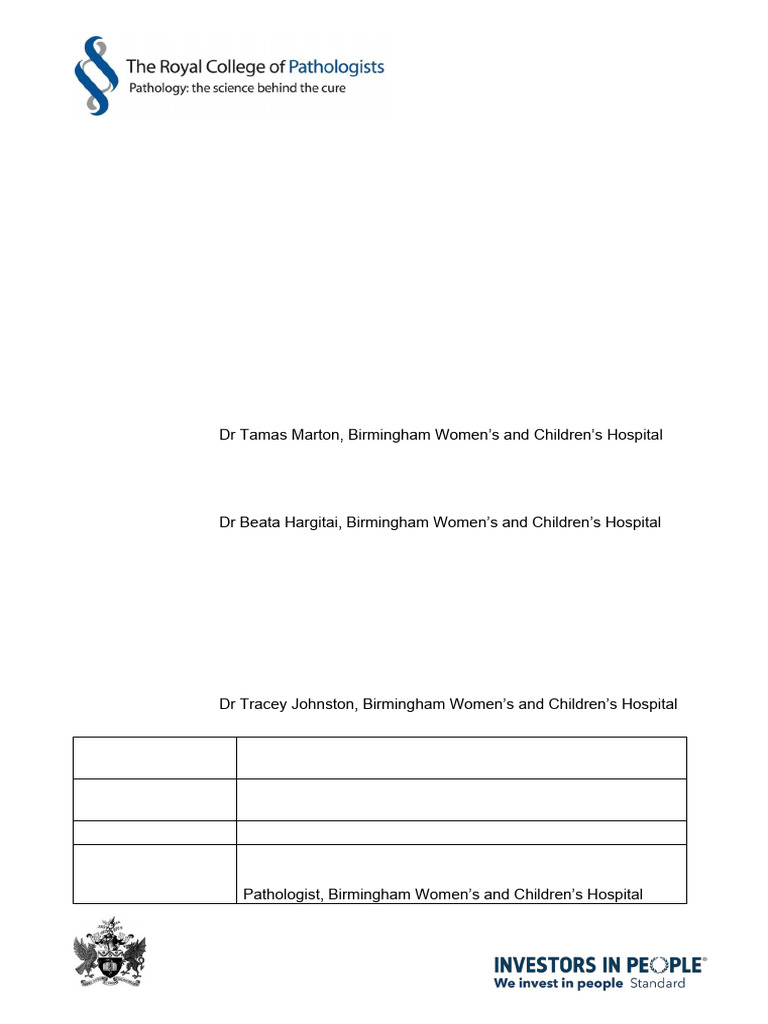 G160 Guidelines On Autopsy Practice Fetal Autopsy Following Antepartum ...