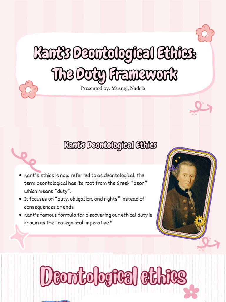 Module 21 Kants Deontological Ethics The Duty Framework | PDF | Morality | Applied Philosophy