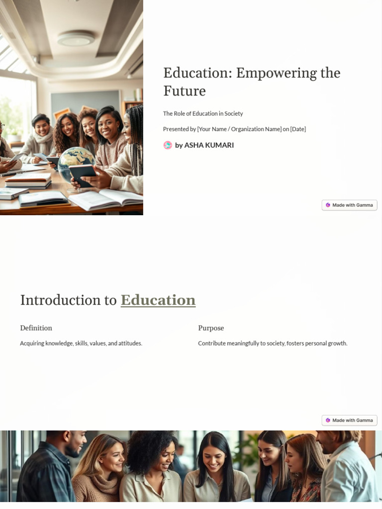 Education Empowering The Future | PDF