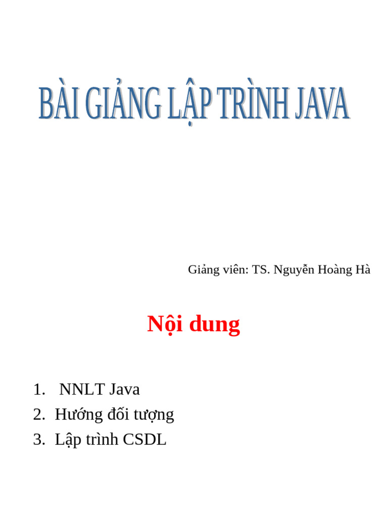Phan 1 Ngon Ngu Java | PDF