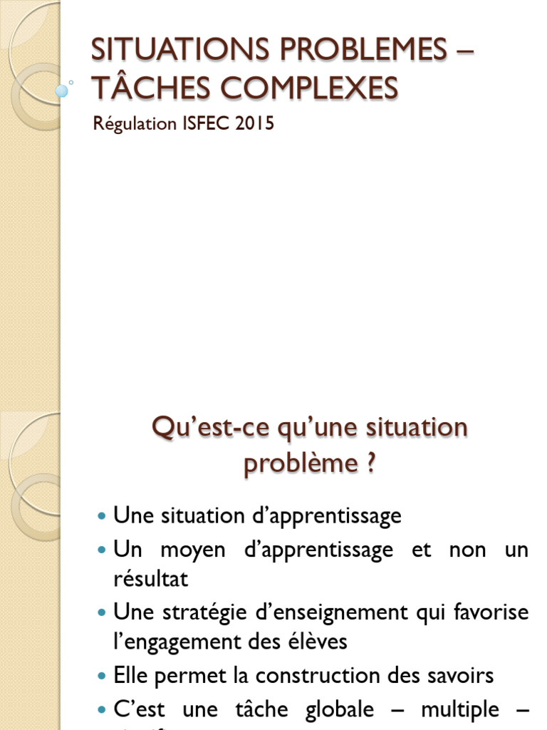 situations-problemes-e28093-tc3a2ches-complexes | PDF | Apprentissage