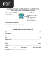 Kiapo Cha Majina - Mwabusila | PDF