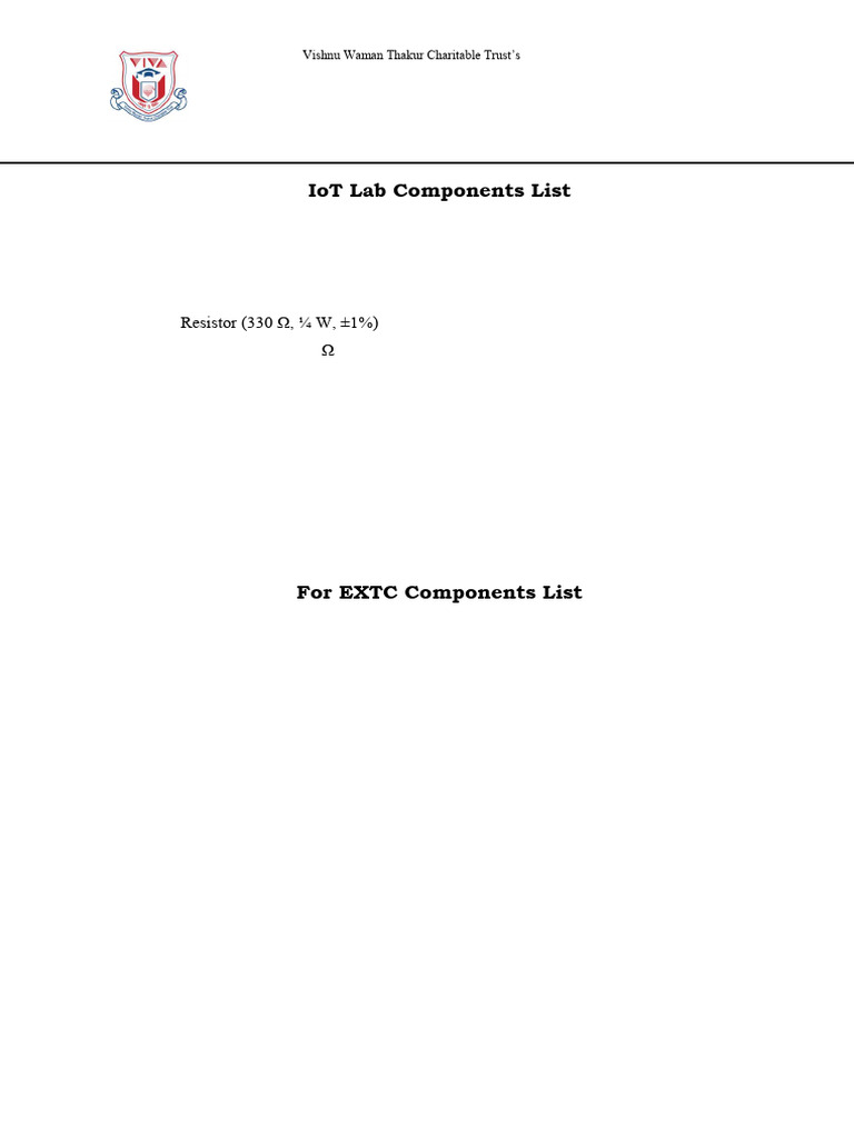 IoT Lab - Components | PDF