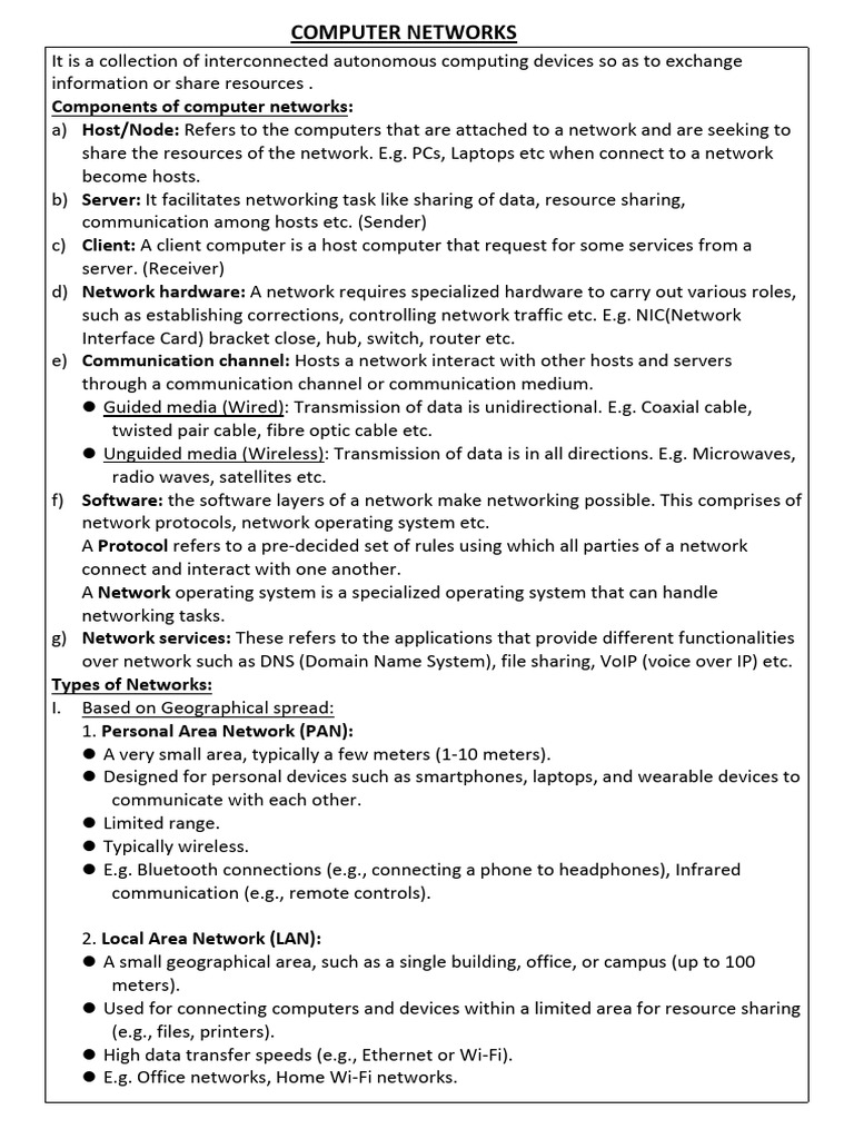 Computer_Networks_Class 12 | PDF | World Wide Web | Internet & Web