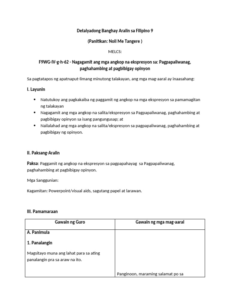 Lesson Plan - 11 DONE | PDF