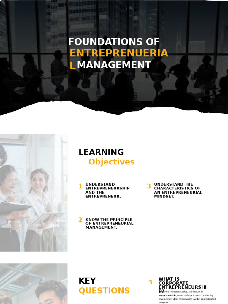 Module 1 Foundations of Entreprenuerail Management | PDF | Entrepreneurship | Social ...