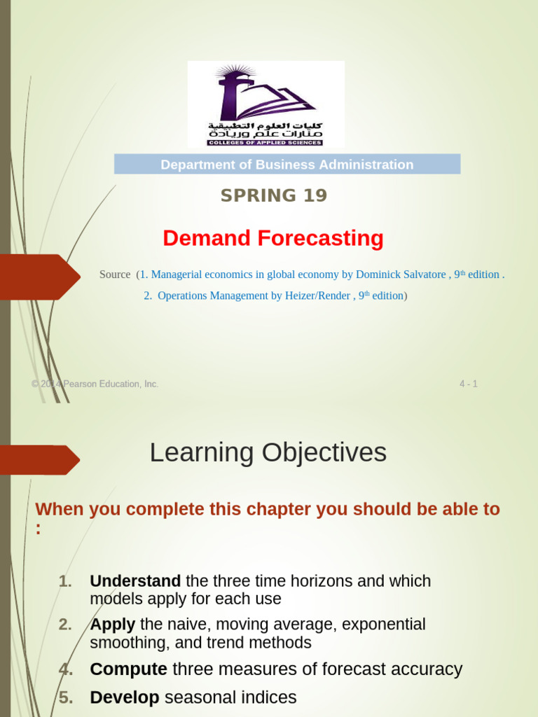 ch-6 - Demand Forcasting | PDF | Forecasting | Errors And Residuals
