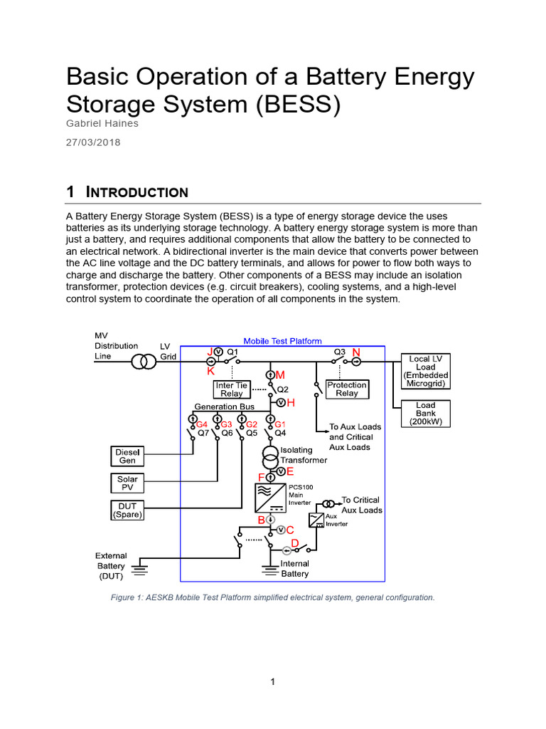 Aeskb Case Study 1 Basic Operation of A Bess | PDF | Power Inverter ...