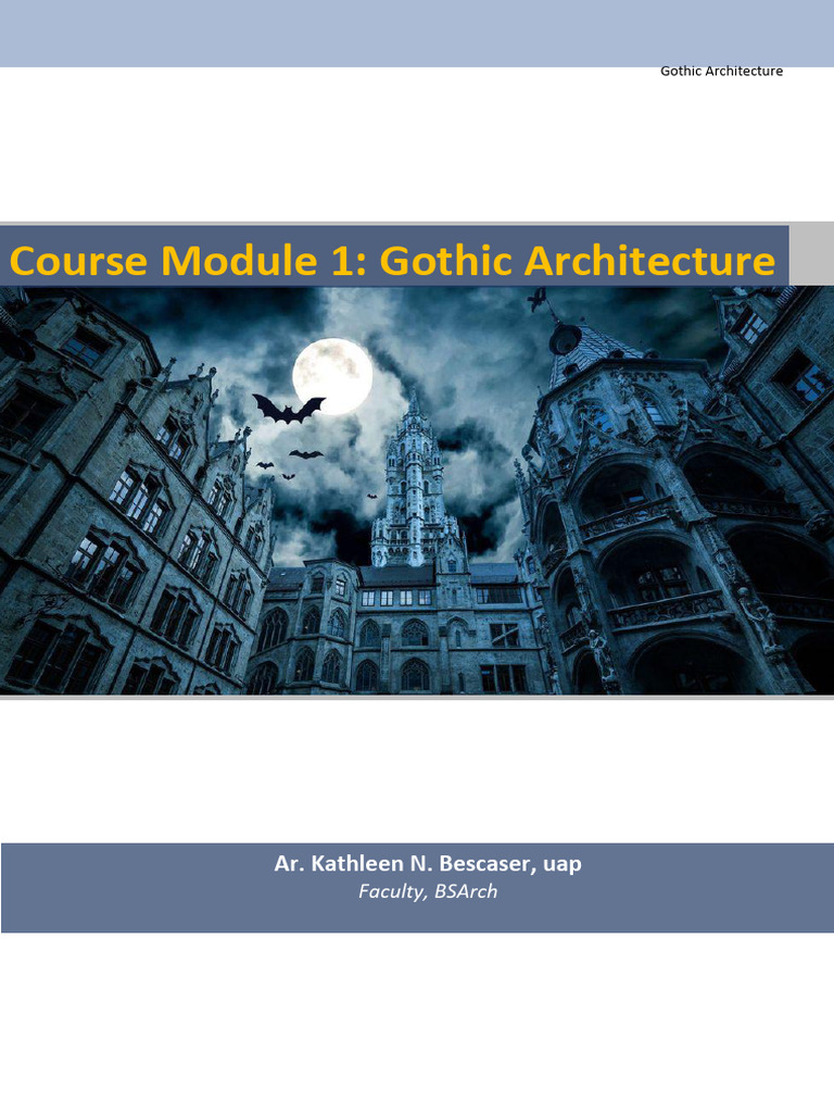 CM1 HOA2 Gothic-Architecture | PDF | Gothic Architecture | Vault (Architecture)