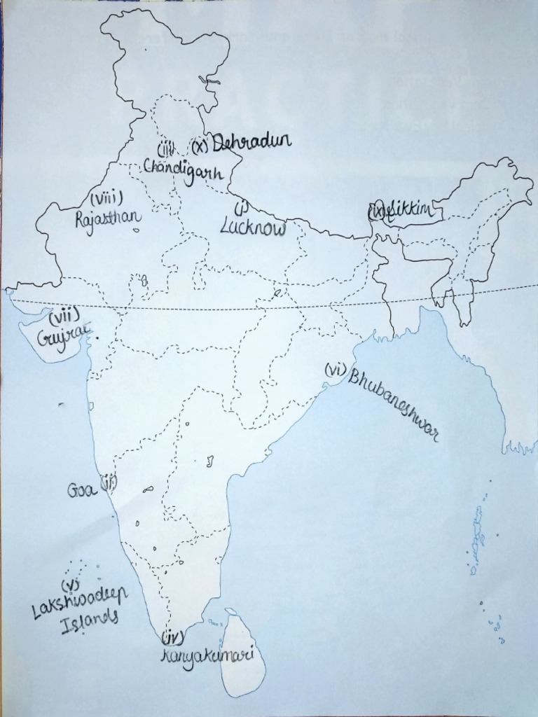 Assignment on Political Map Of India | PDF