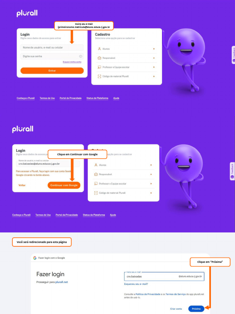Tutorial - Acesso Estudante Plurall - RJ | PDF