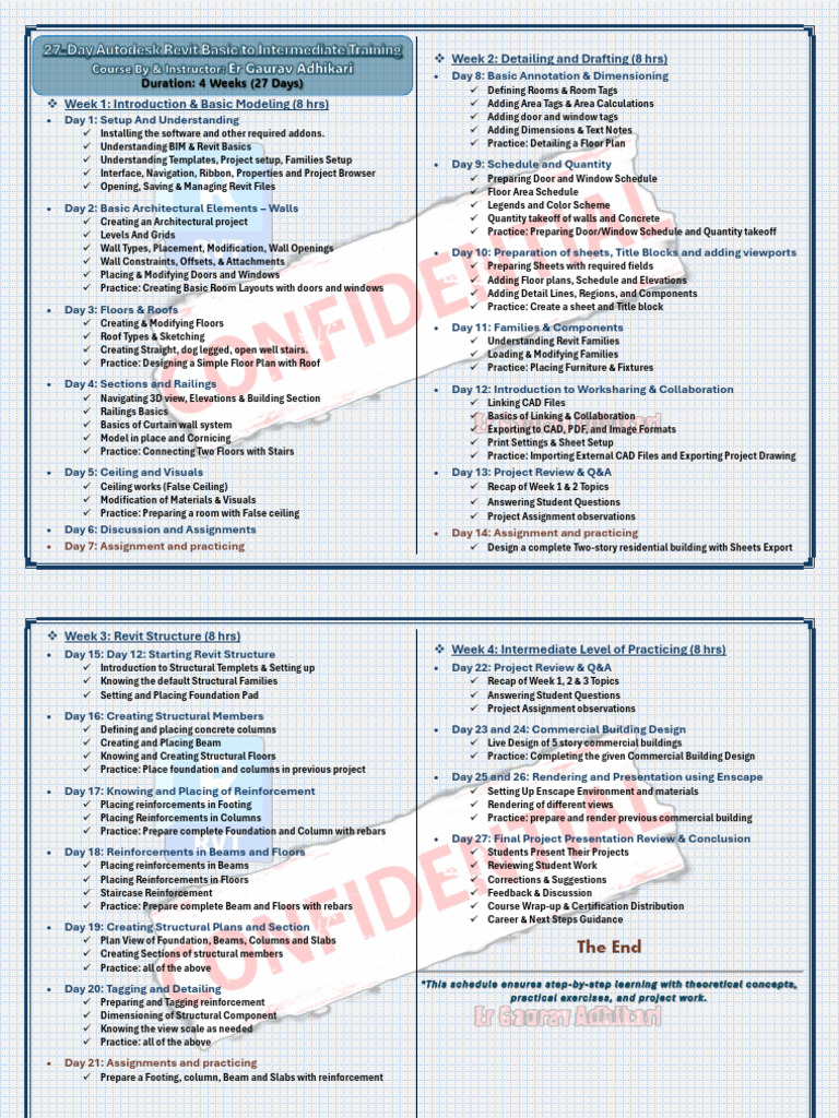 Revit Basic to Intermediate Training Course | PDF | Autodesk Revit