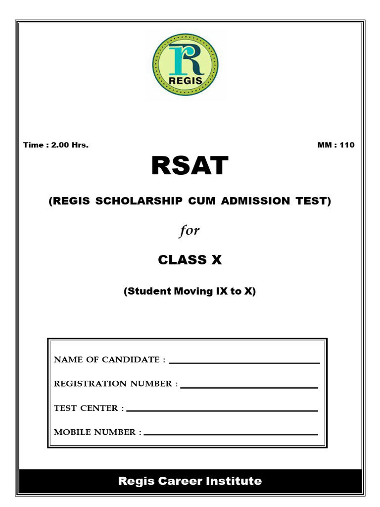 Class X IIT Question Paper | PDF | Force | Acceleration