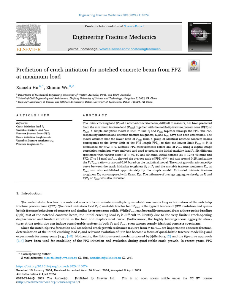 1 s2.0 S0013794424002376 Main | PDF | Fracture | Fracture Mechanics