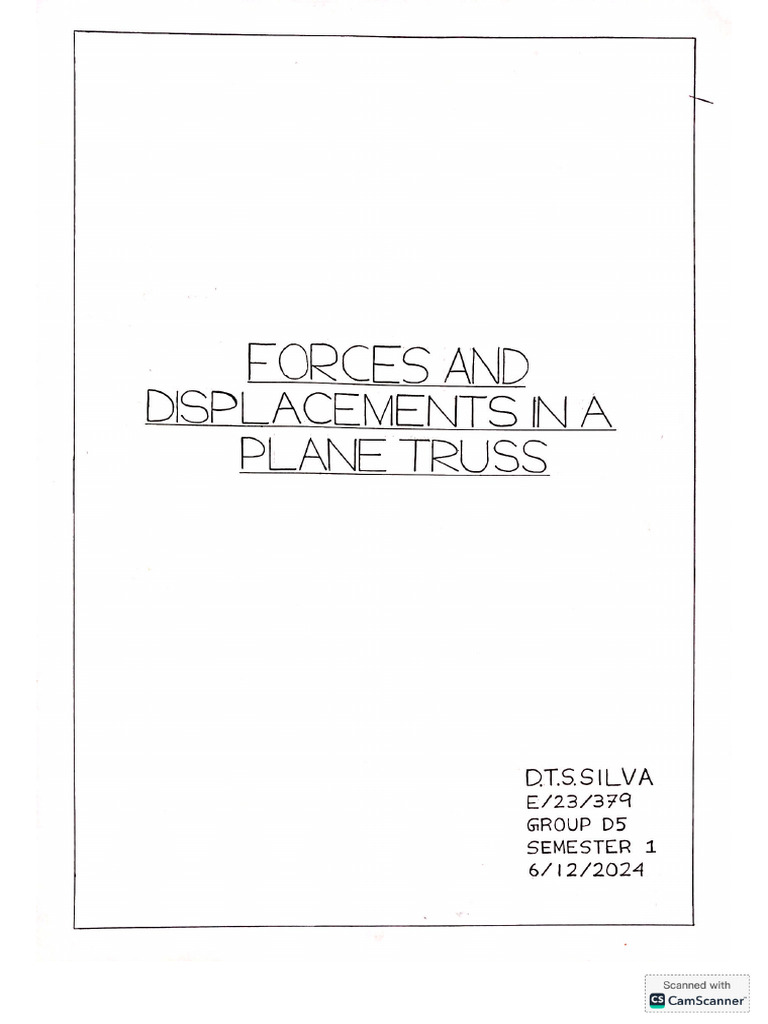 CE Lab Report 1 - Forces and Displacemen | PDF