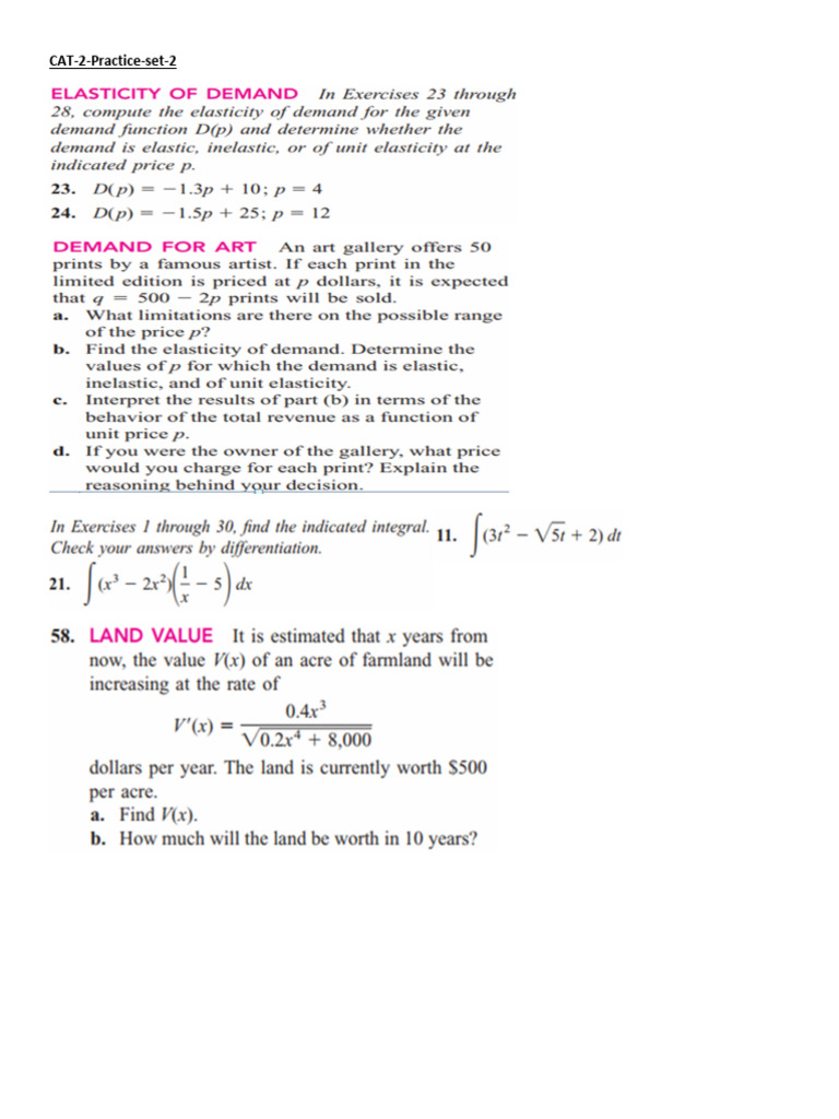 CAT 2 Practice Set 2 | PDF