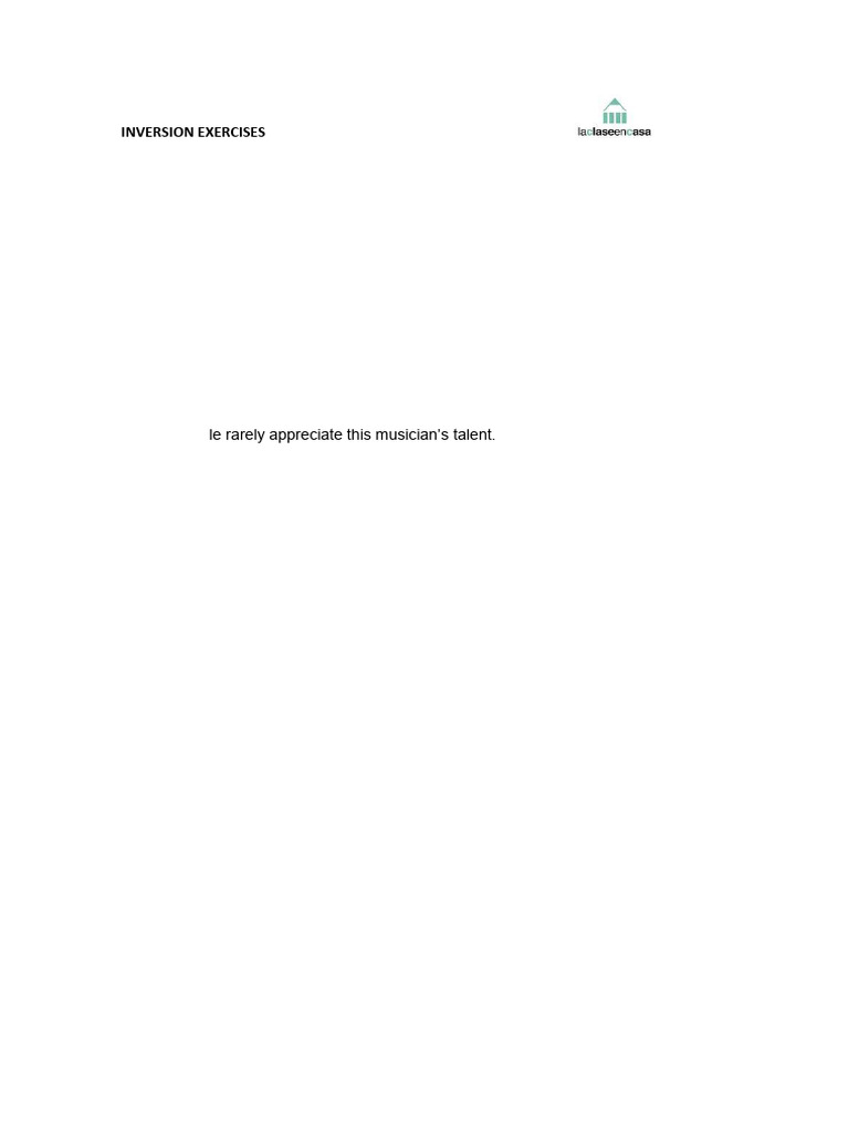 Inversion Exercises | PDF