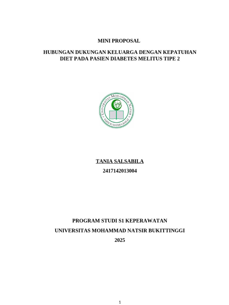 Mini Proposal Tania Salsabila | PDF