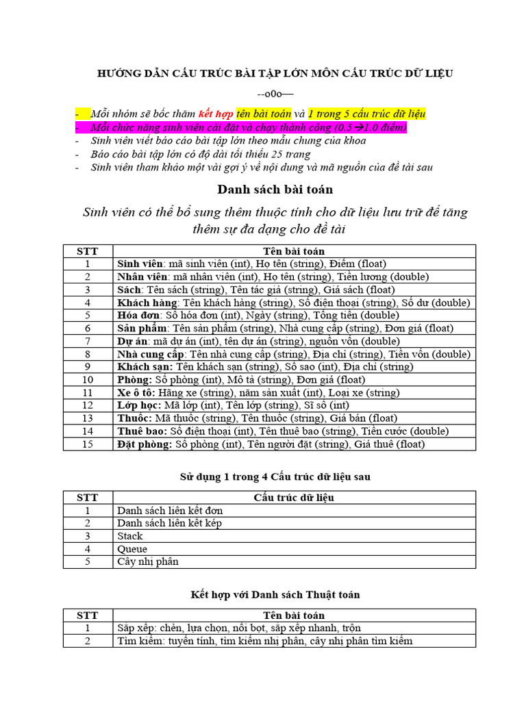 Huong Dan Lam Bai Tap Lon de Tai 2 | PDF