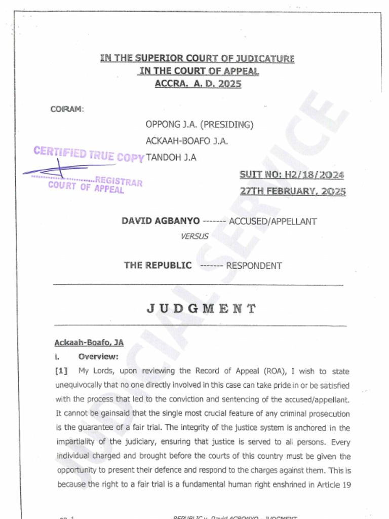 David Agbanyo V The Rep | PDF