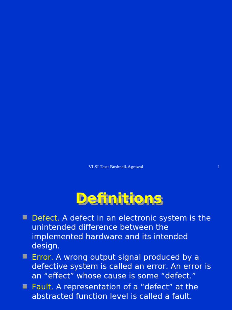VLSI Test Fault Modeling Overview | PDF | Electronic Circuits | Logic Gate