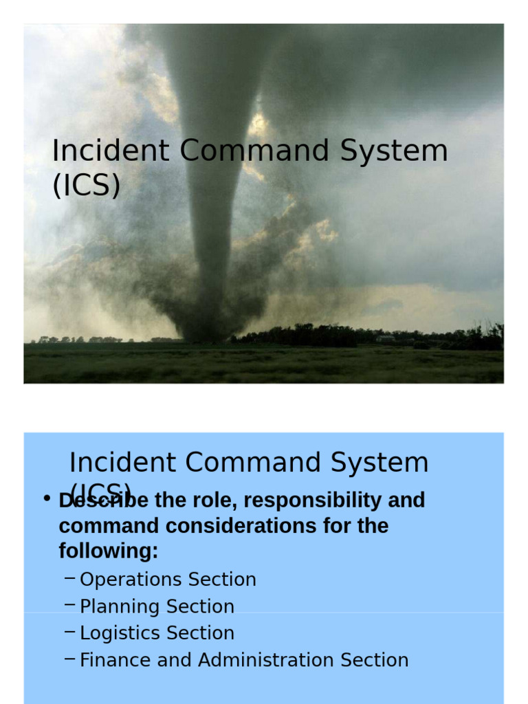 ICS Presentation | PDF | Incident Command System | Safety