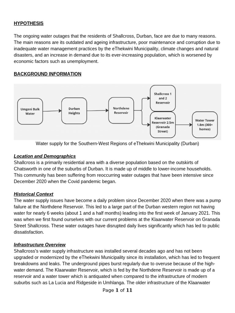 Working Copy Grade 12 Task 2 | PDF | Water | Infrastructure