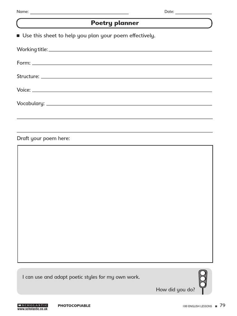 Poetry Planner | PDF