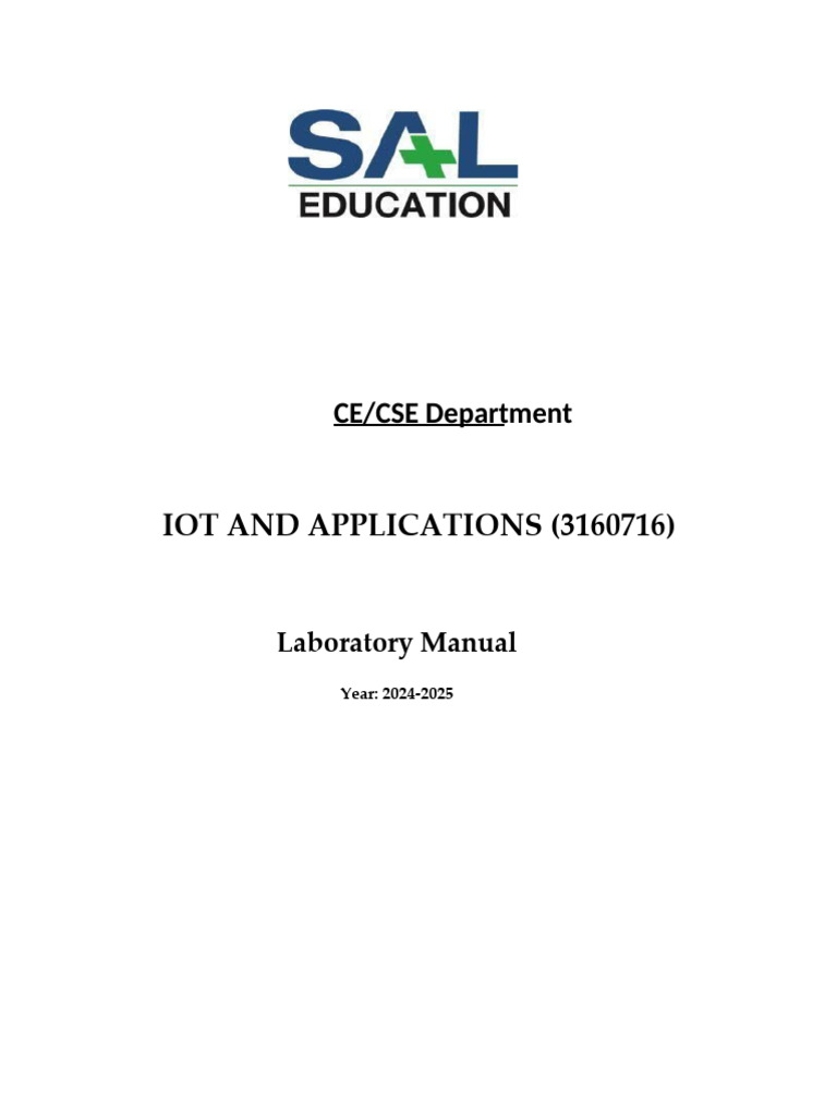 6. LAB MANUAL_IOT_6TH CE_CSE | PDF | Arduino | Raspberry Pi
