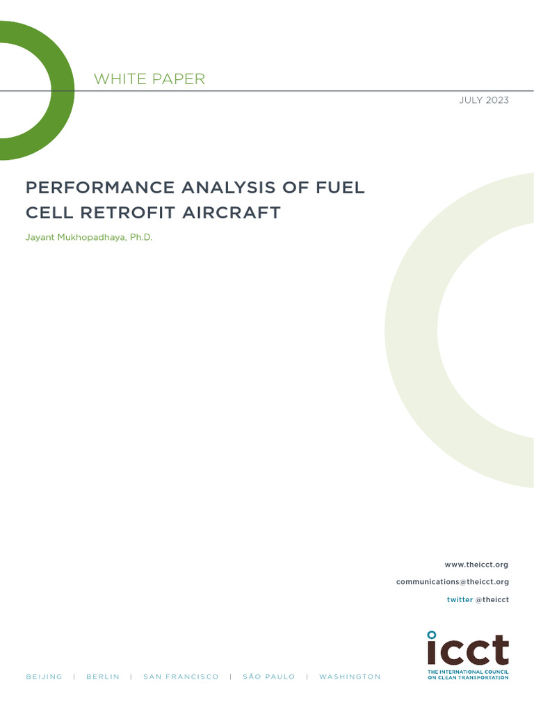 Fuel Cell Retrofit Aircraft Performance Analysis | PDF | Fuel Cell ...