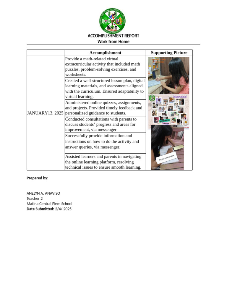 Virtual Math Extracurricular Report | PDF