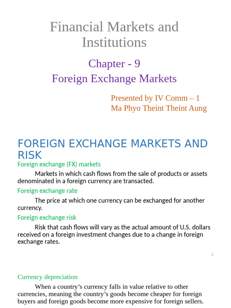Foreign Exchange Markets Overview | PDF | Exchange Rate | Euro