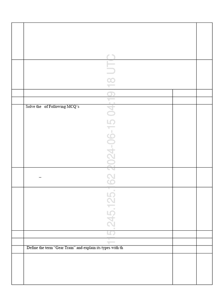 Machine Design II Exam Paper | PDF | Belt (Mechanical) | Gear