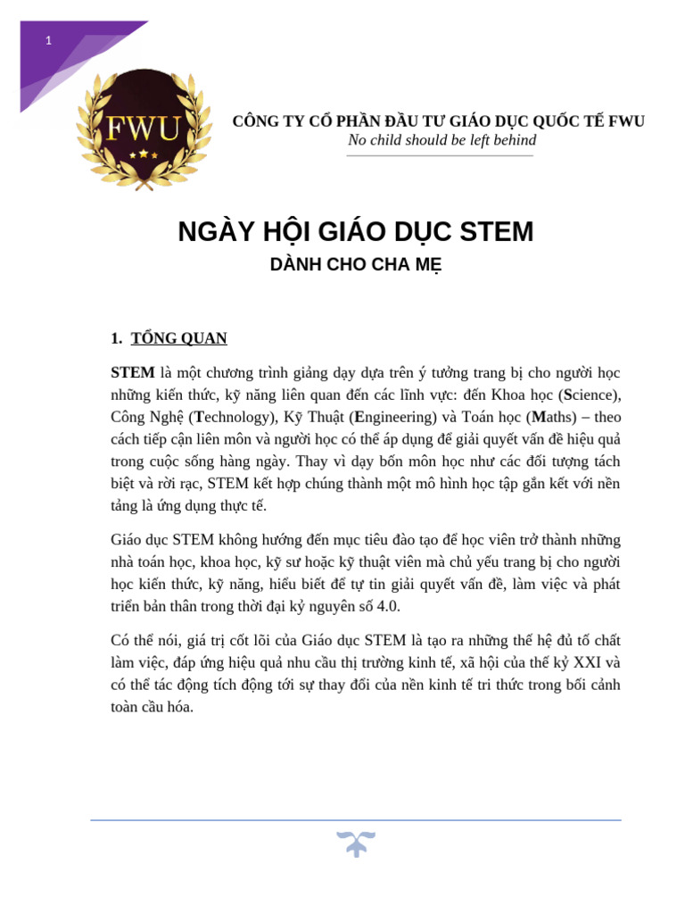 STEM - Cho PH Huynh | PDF