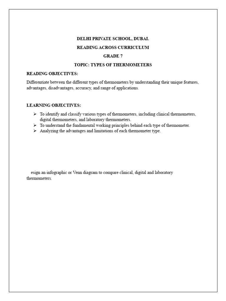 RAC - Types of Thermometers | PDF
