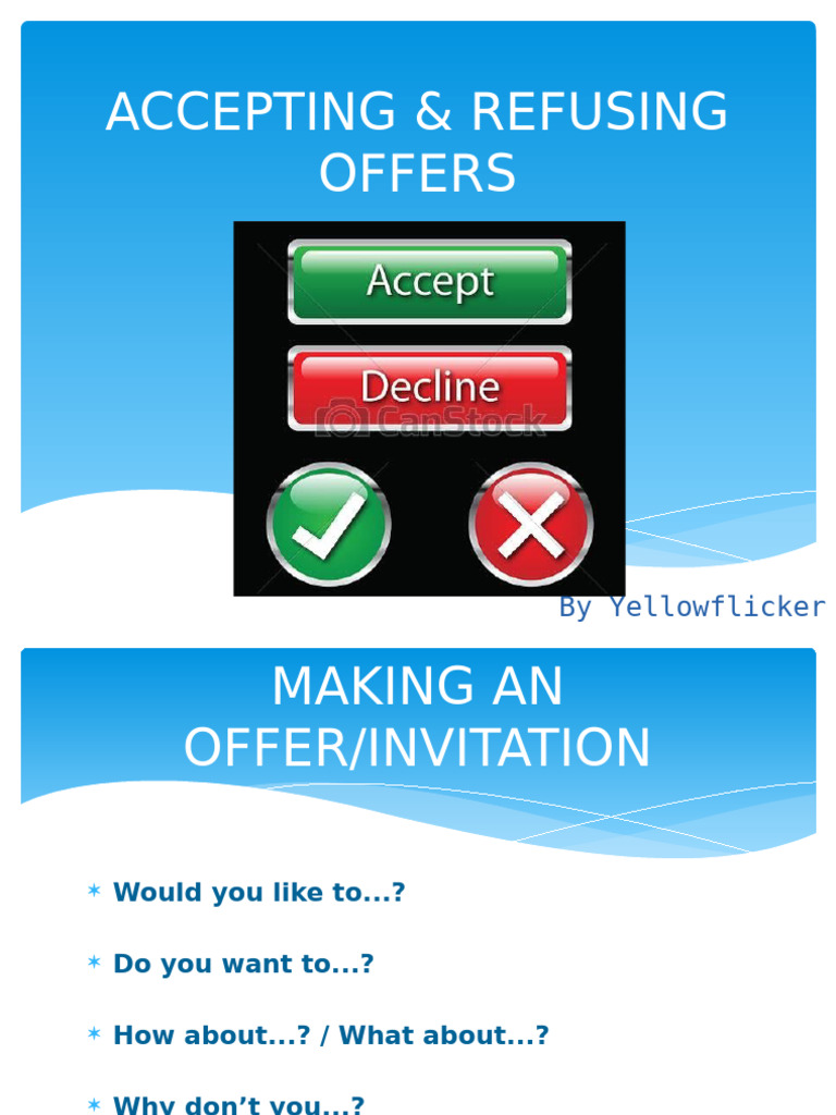Accepting vs Refusing Offers | PDF