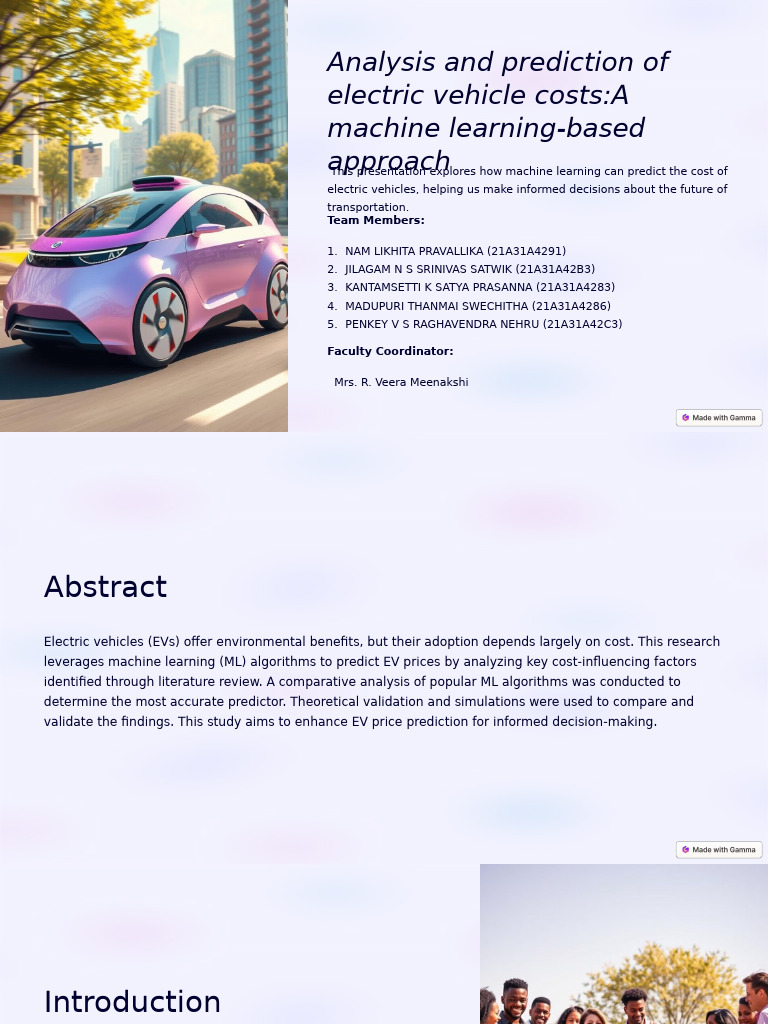 EV Cost Prediction Using Machine Learning | PDF | Machine Learning ...